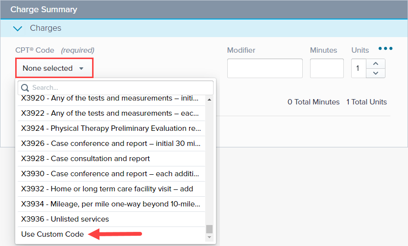 WebPT EMR | Add a Custom CPT Code