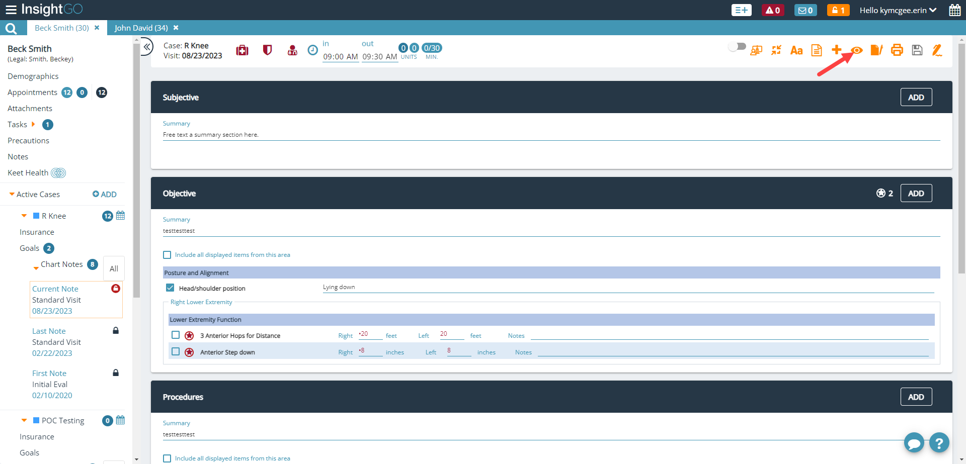 InsightGO | Copy Forward Past Notes