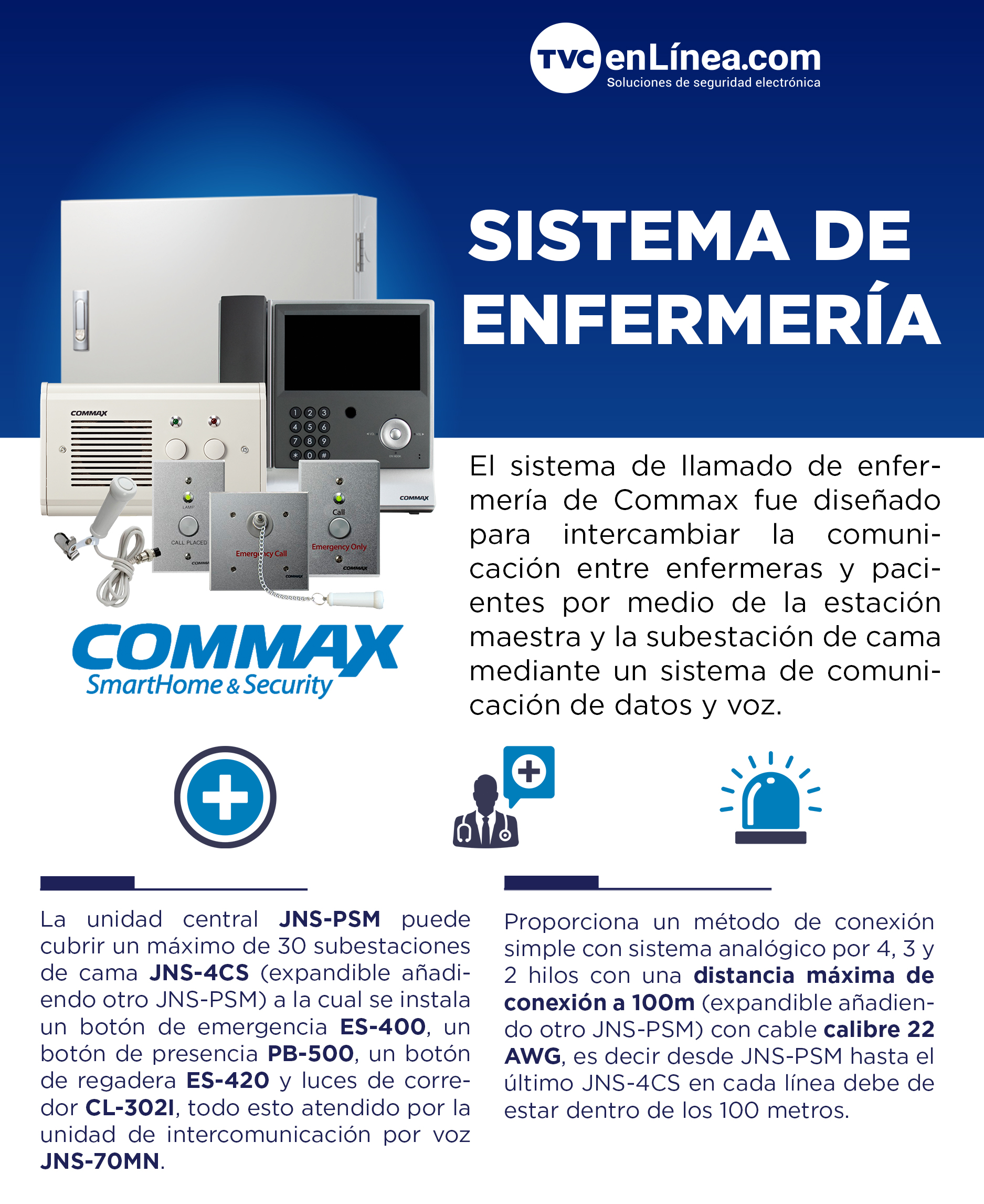 - Sistema de llamado de enfermería