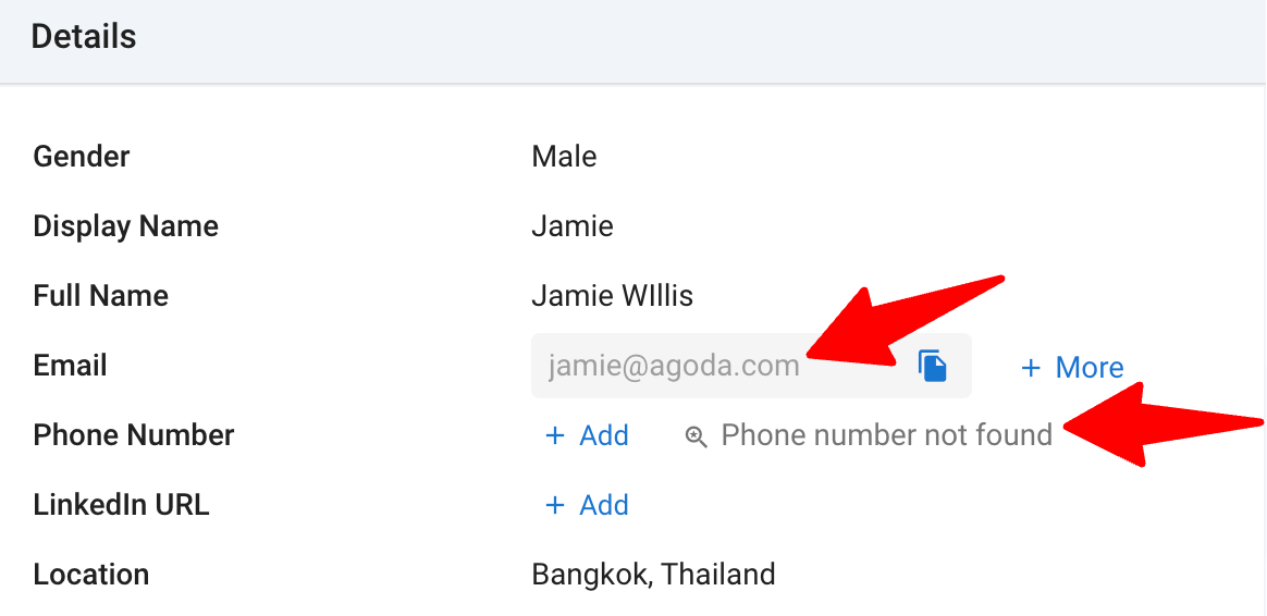 Find Contact Details
