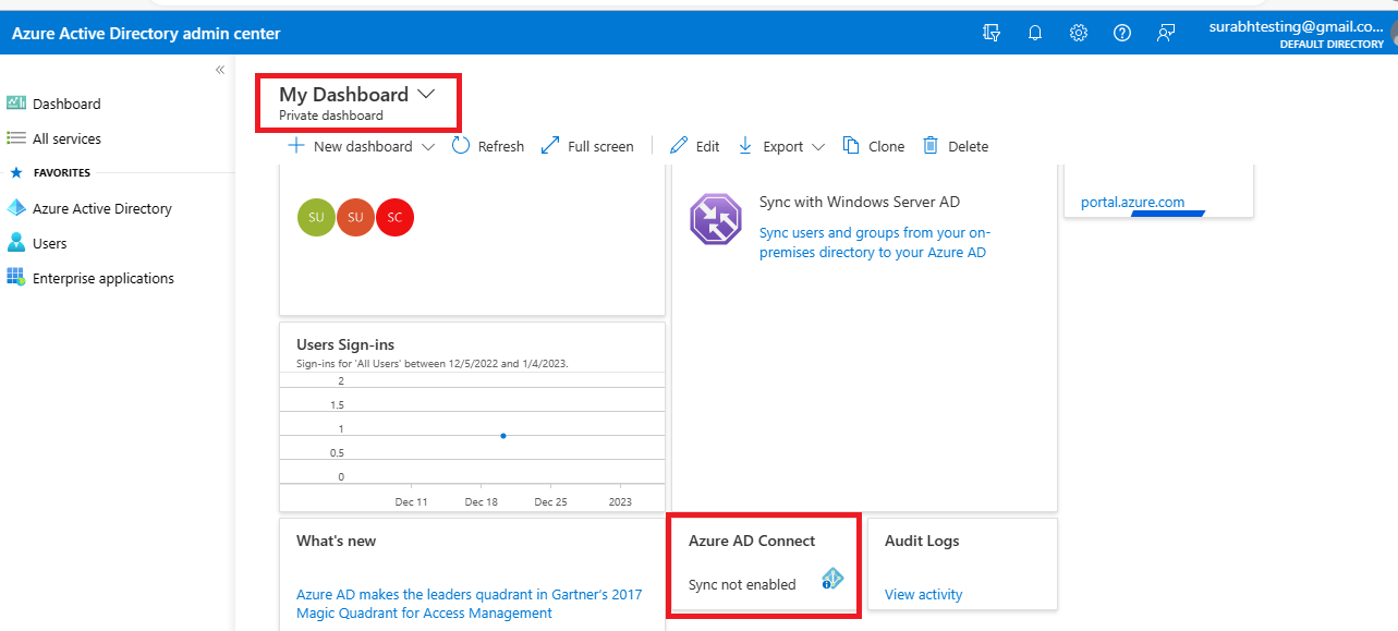 Install and Configure Azure AD Connect to Sync On Premises AD Users