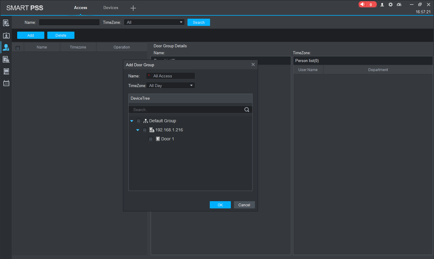 How to add Access Level in SmartPSS?