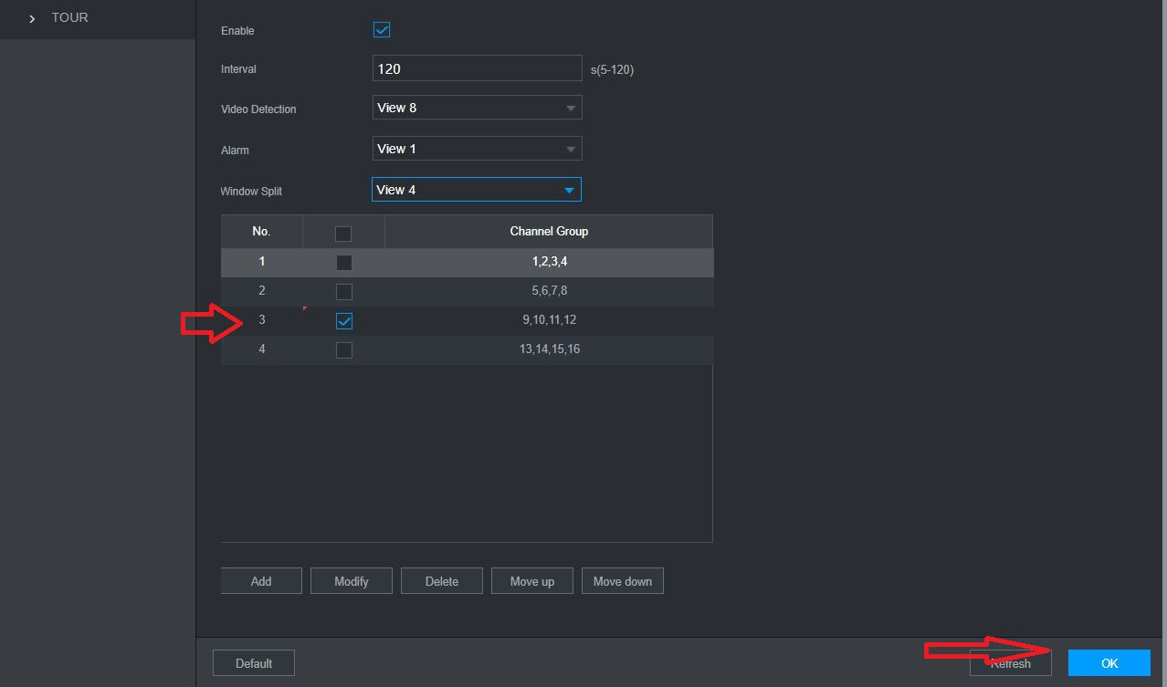 How to set up the view type on the 2nd display monitor with Dahua XVR/NVR?