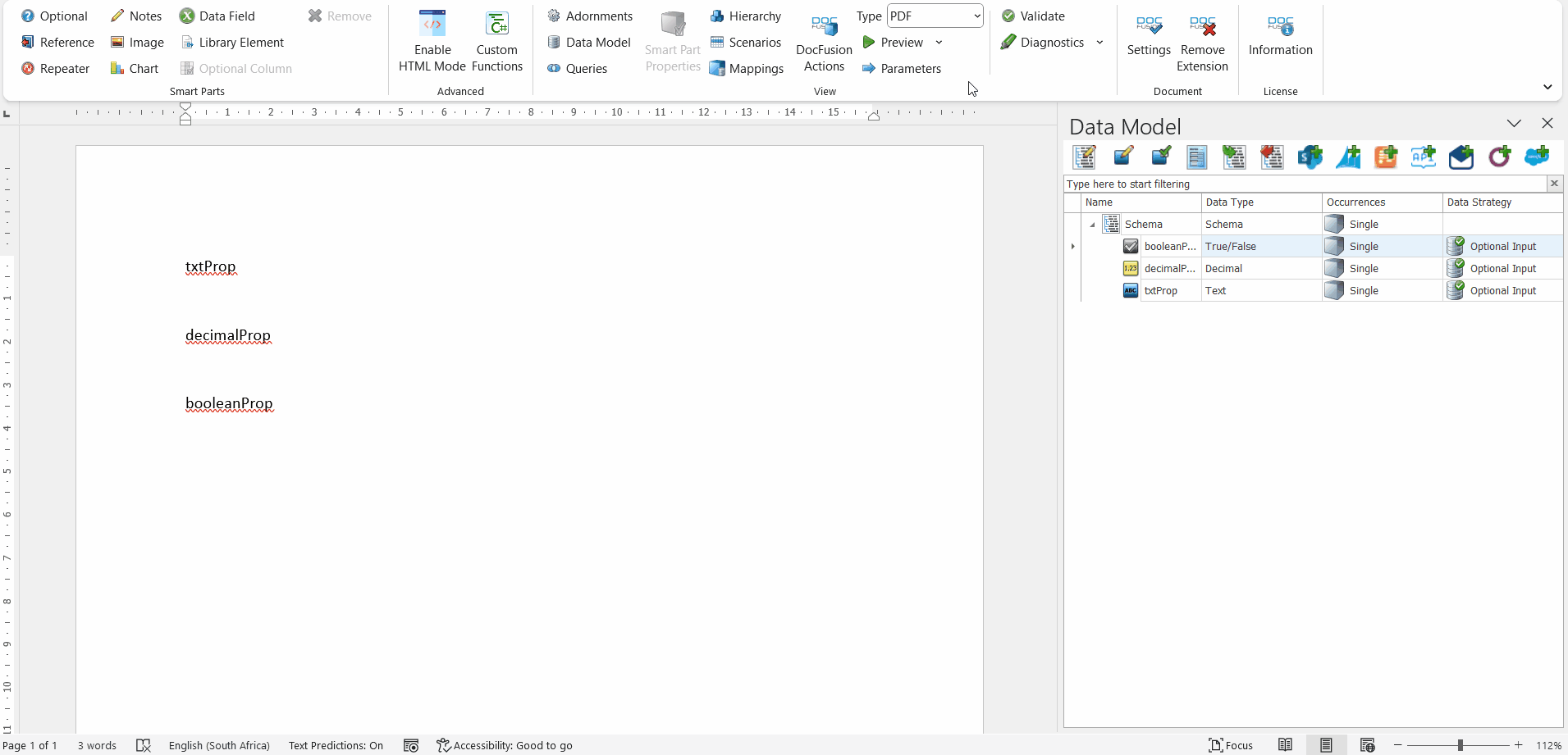Previewing templates at design-time