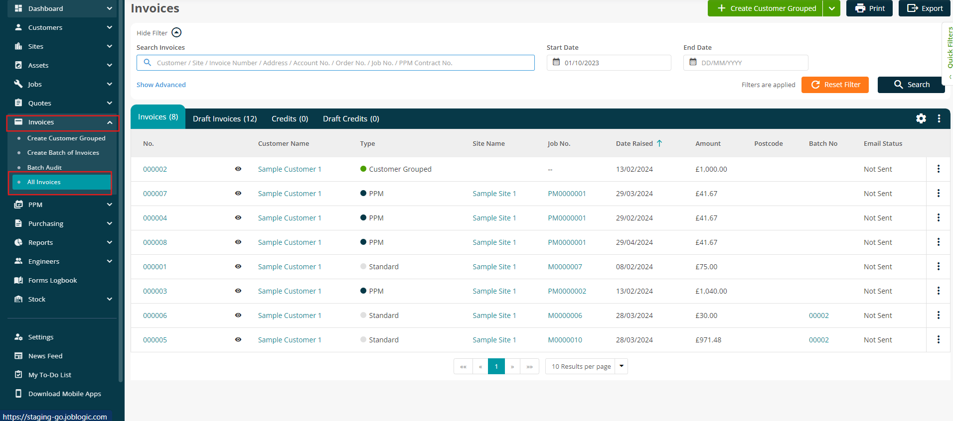 All Invoices