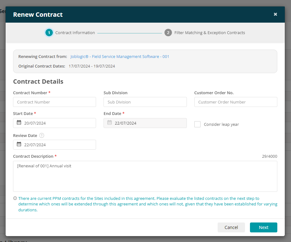 Customer Contracts