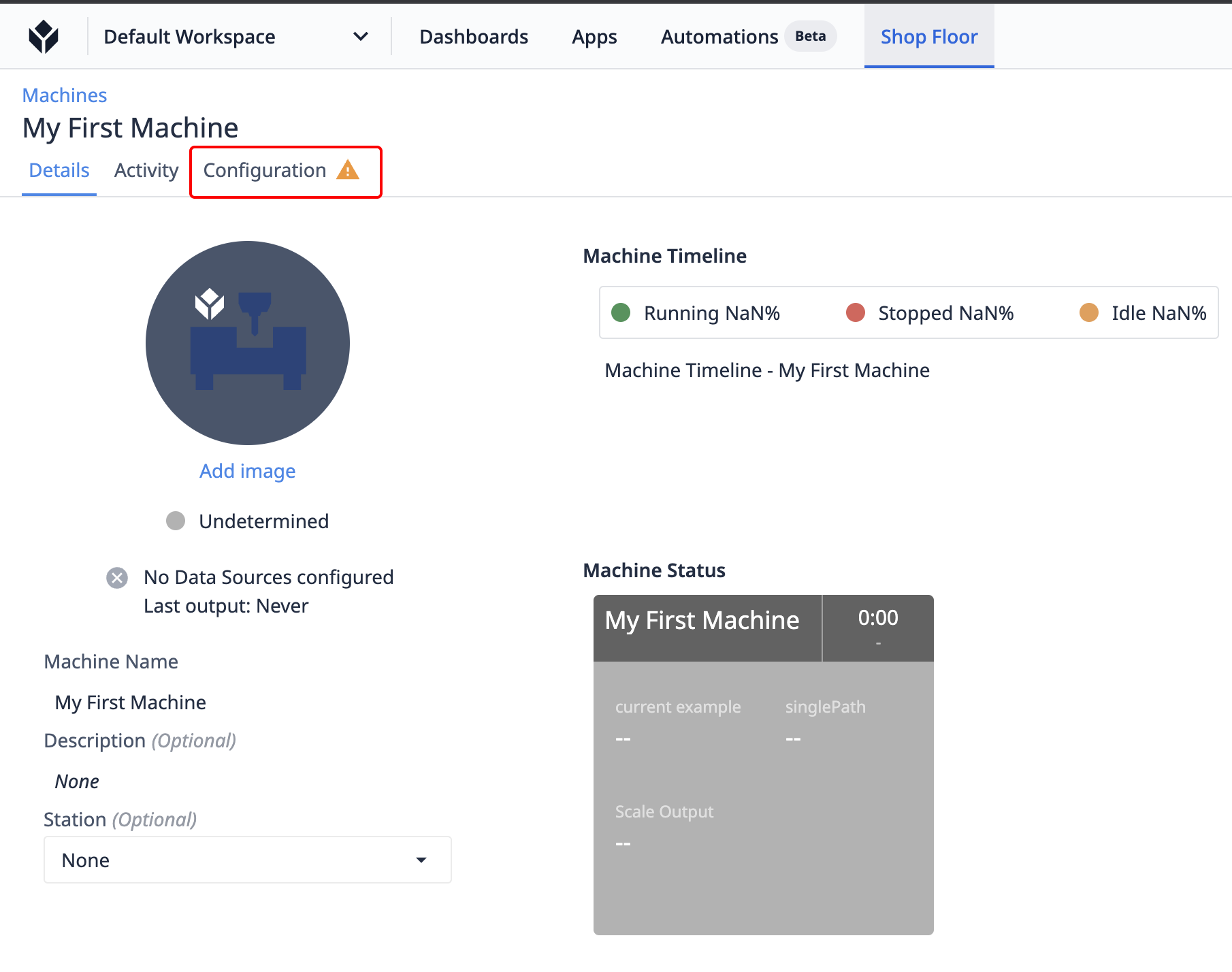 Add and configure machines