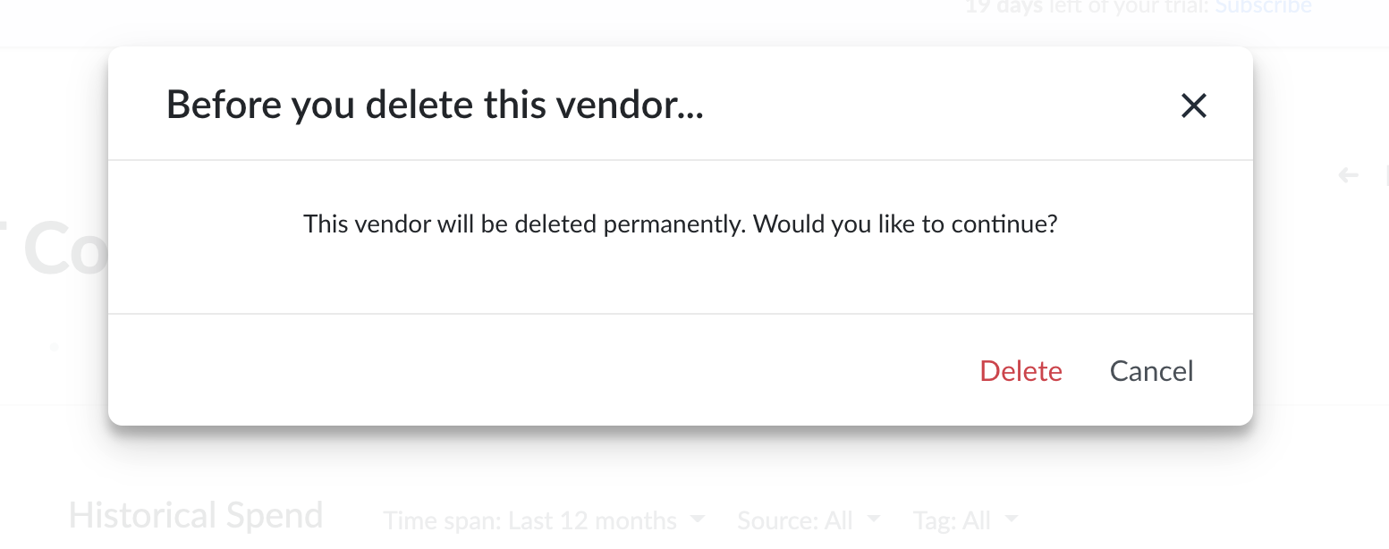 Archive/Delete Vendors