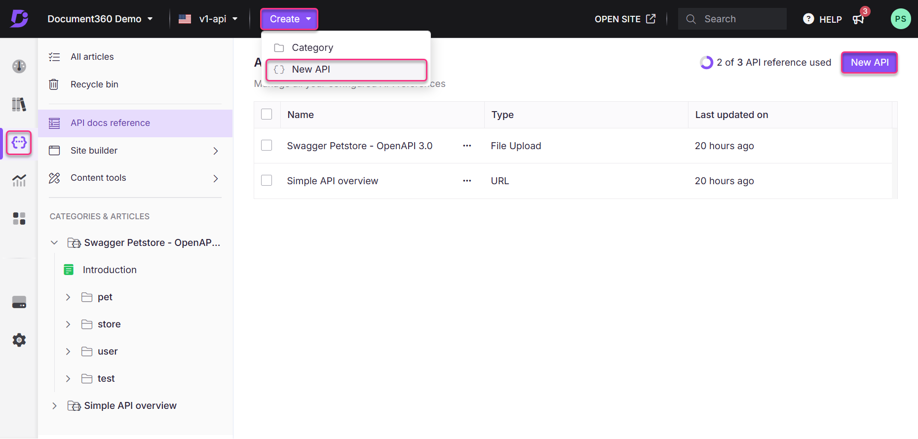 Managing API documentation