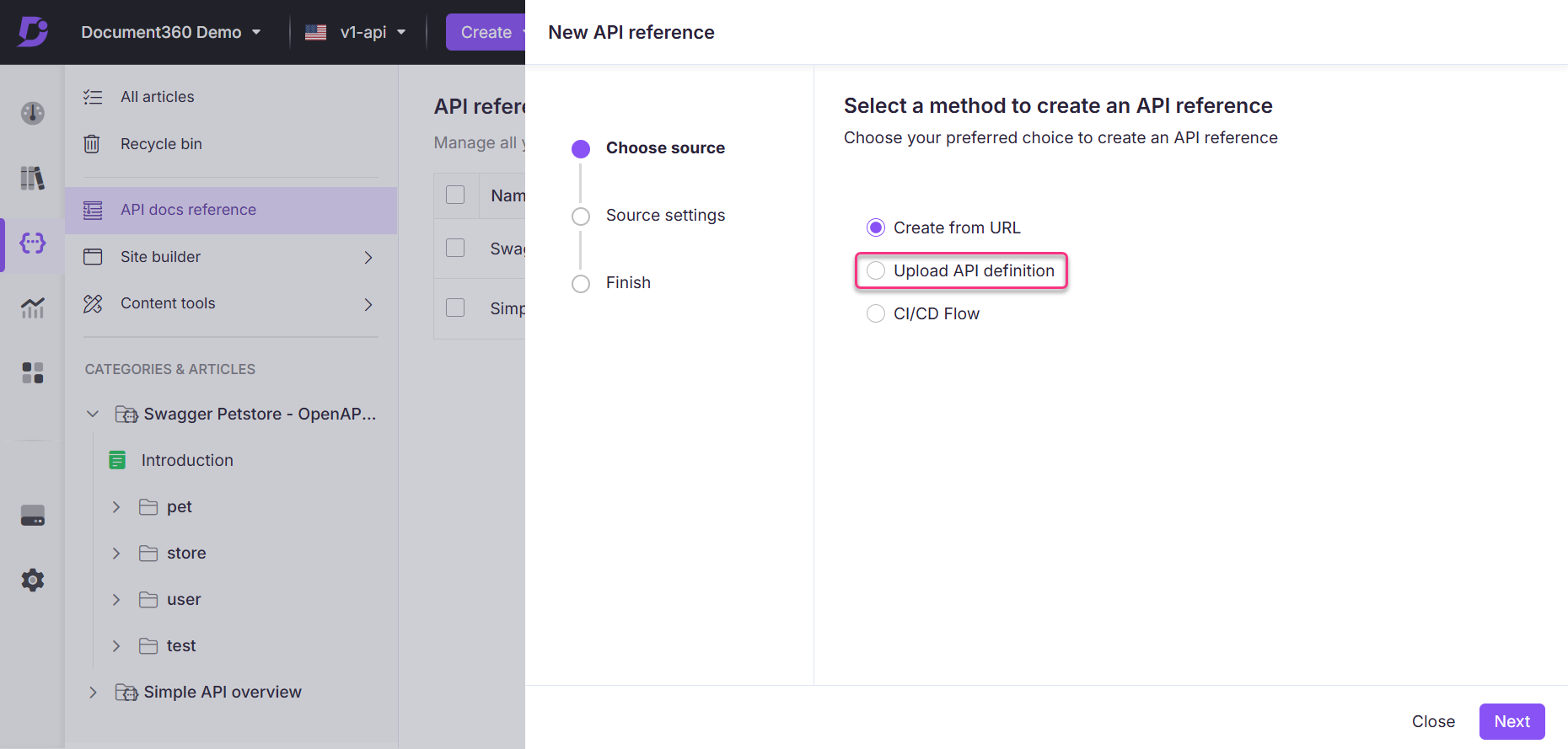 Managing API documentation