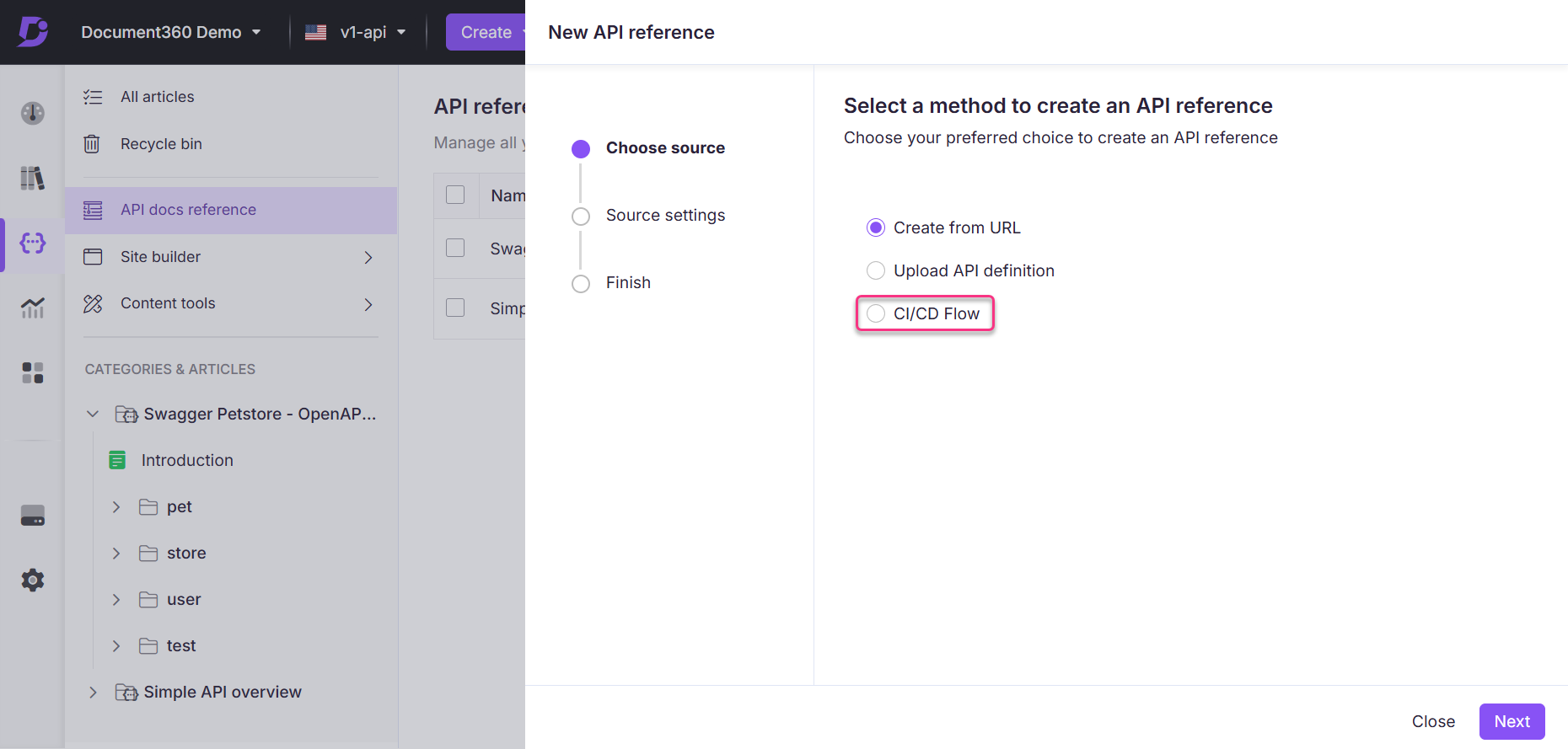 Managing API documentation