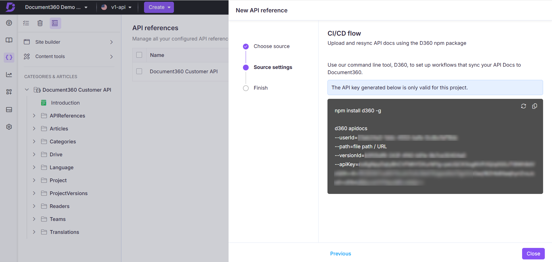 Managing API documentation