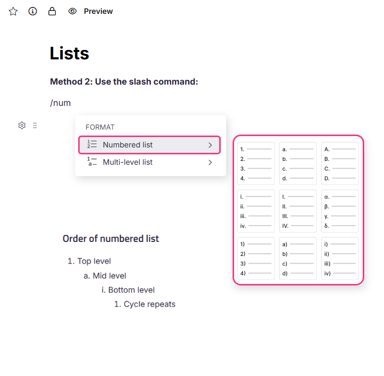 Lists