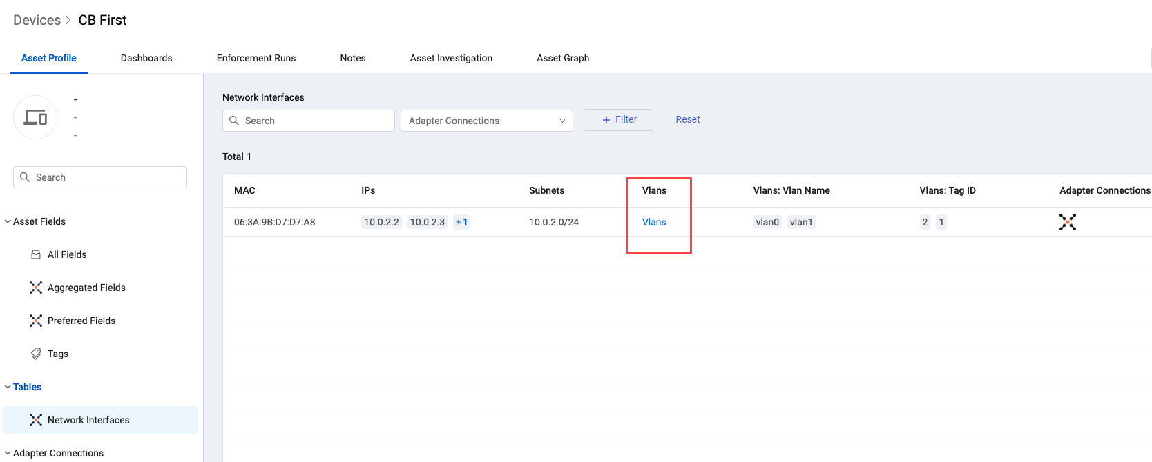Asset Profile Page - Complex Fields