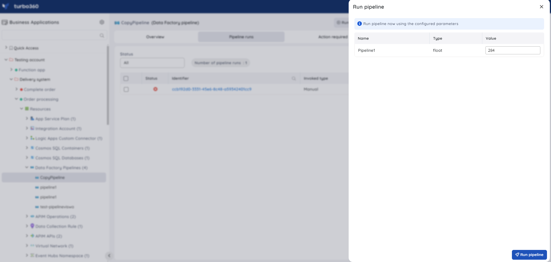 Data Factory Pipeline - Azure Resource Features