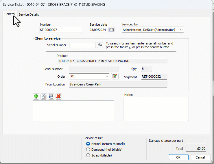 Creating a New Service Ticket
