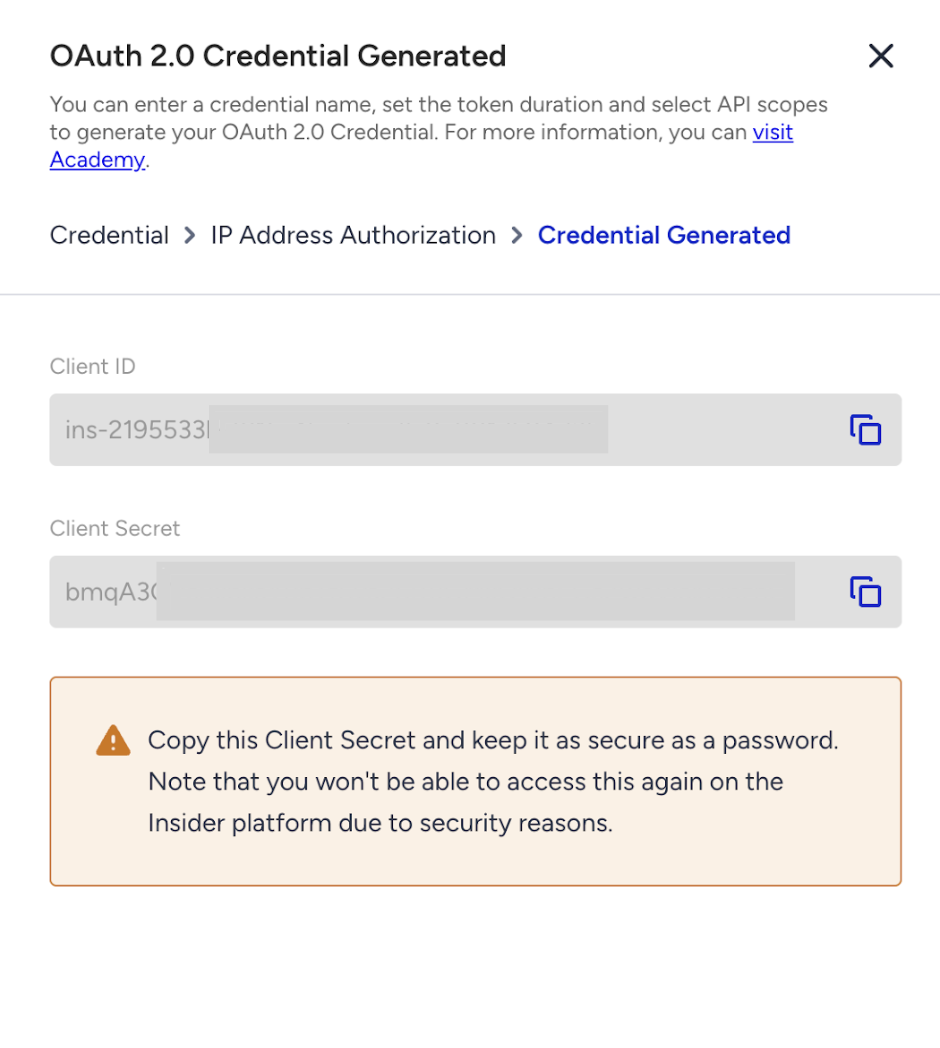 OAuth 2.0 Credentials