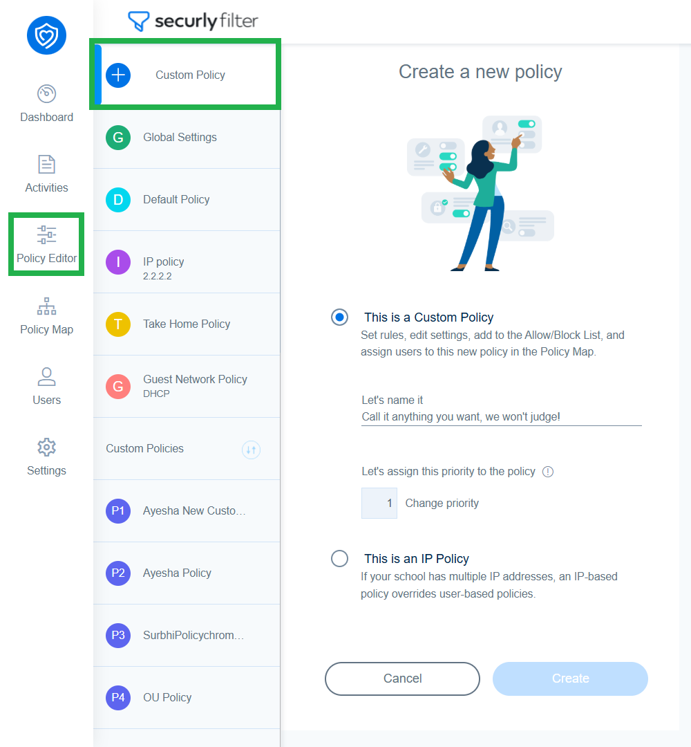 Creating a Custom Policy