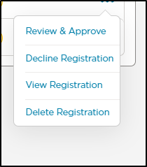 Reviewing Registrations