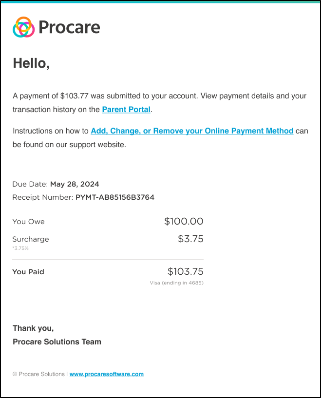 Parent Emails for Billing