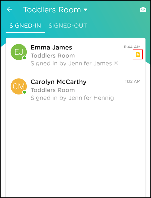 Child Check-In Notifications