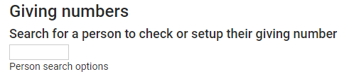 Editing a Giving number