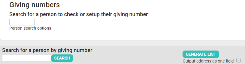 Exporting Giving Numbers