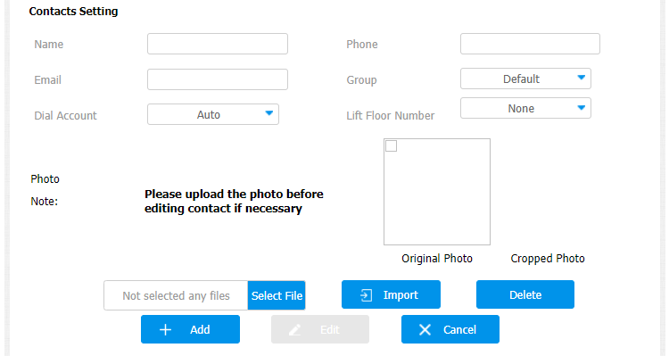 Intercom Call Configuration